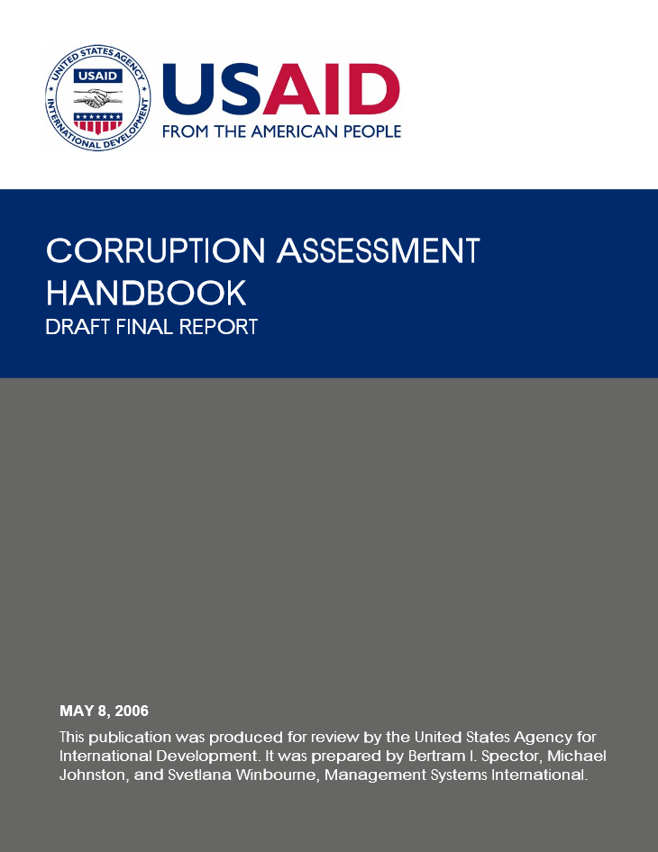 World Bank/USAID Anti-Corruption Risk Assessment Handbook - Ethisphere ... World Bank/USAID Anti-Corruption Risk Assessment Handbook - Ethisphere ...